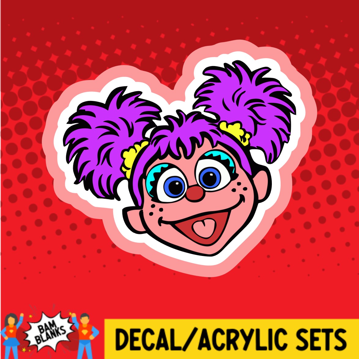 Abby - DECAL AND ACRYLIC SHAPE #DA02615 – BAM Blanks and More