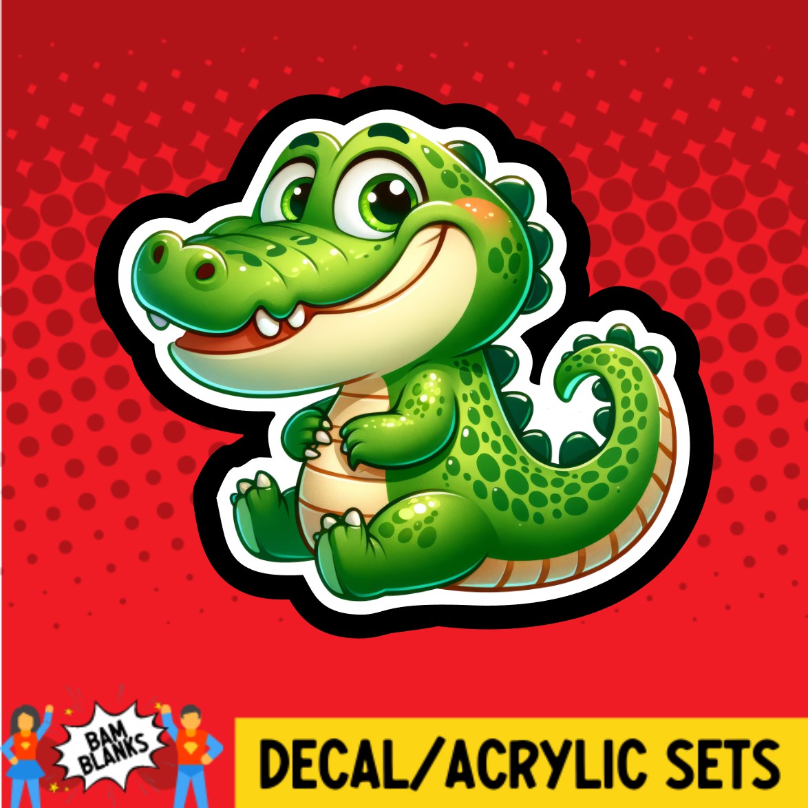 Alligator 2 - DECAL AND ACRYLIC SHAPE #DA02381 – BAM Blanks and More