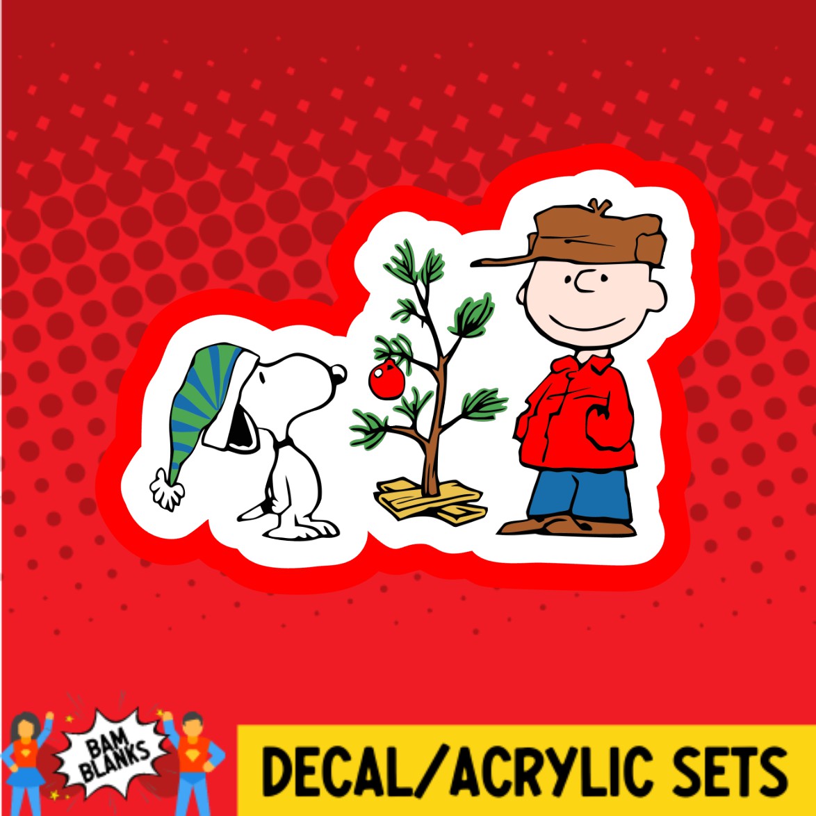 Beagle and Boy Christmas Tree - DECAL AND ACRYLIC SHAPE #DA02485 – BAM ...