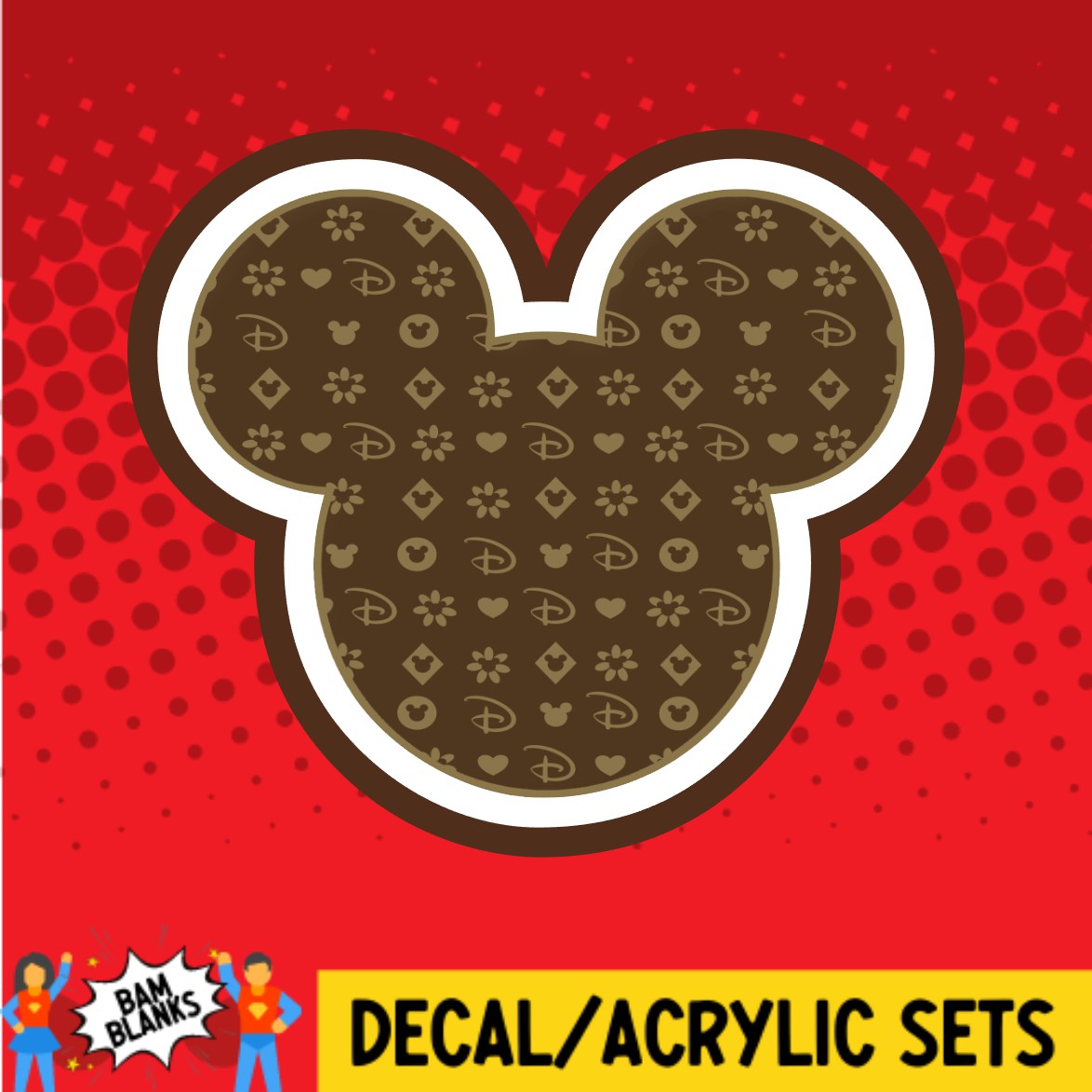 Boy Mouse Designer - DECAL AND ACRYLIC SHAPE #DA02340 – BAM Blanks and More