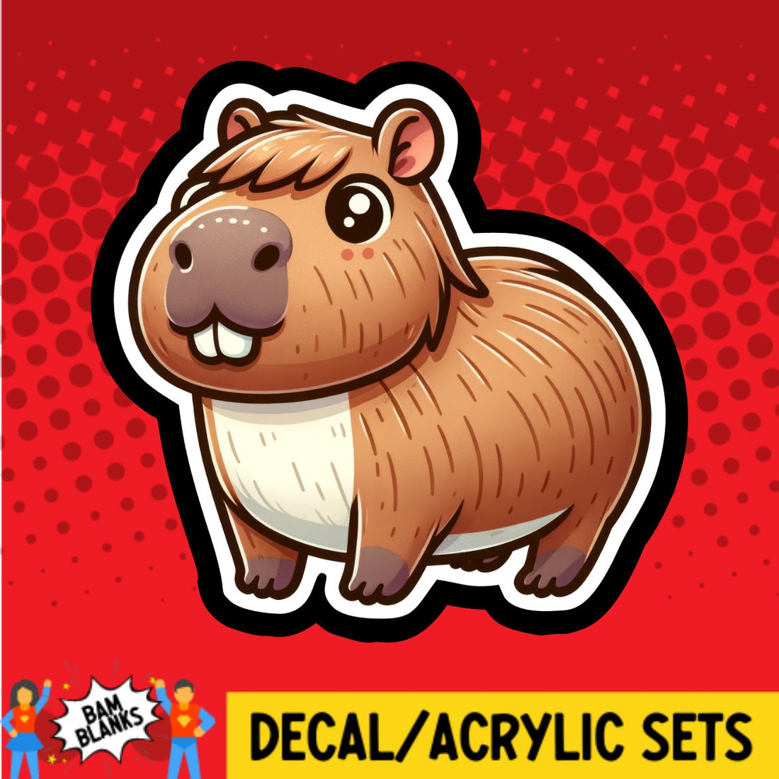 Capybara - DECAL AND ACRYLIC SHAPE #DA02384 – BAM Blanks and More