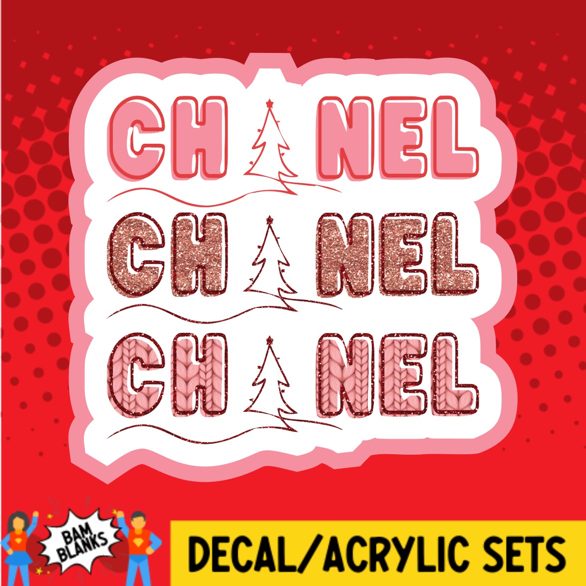 Chanel Trees - DECAL AND ACRYLIC SHAPE #DA02339 – BAM Blanks and More