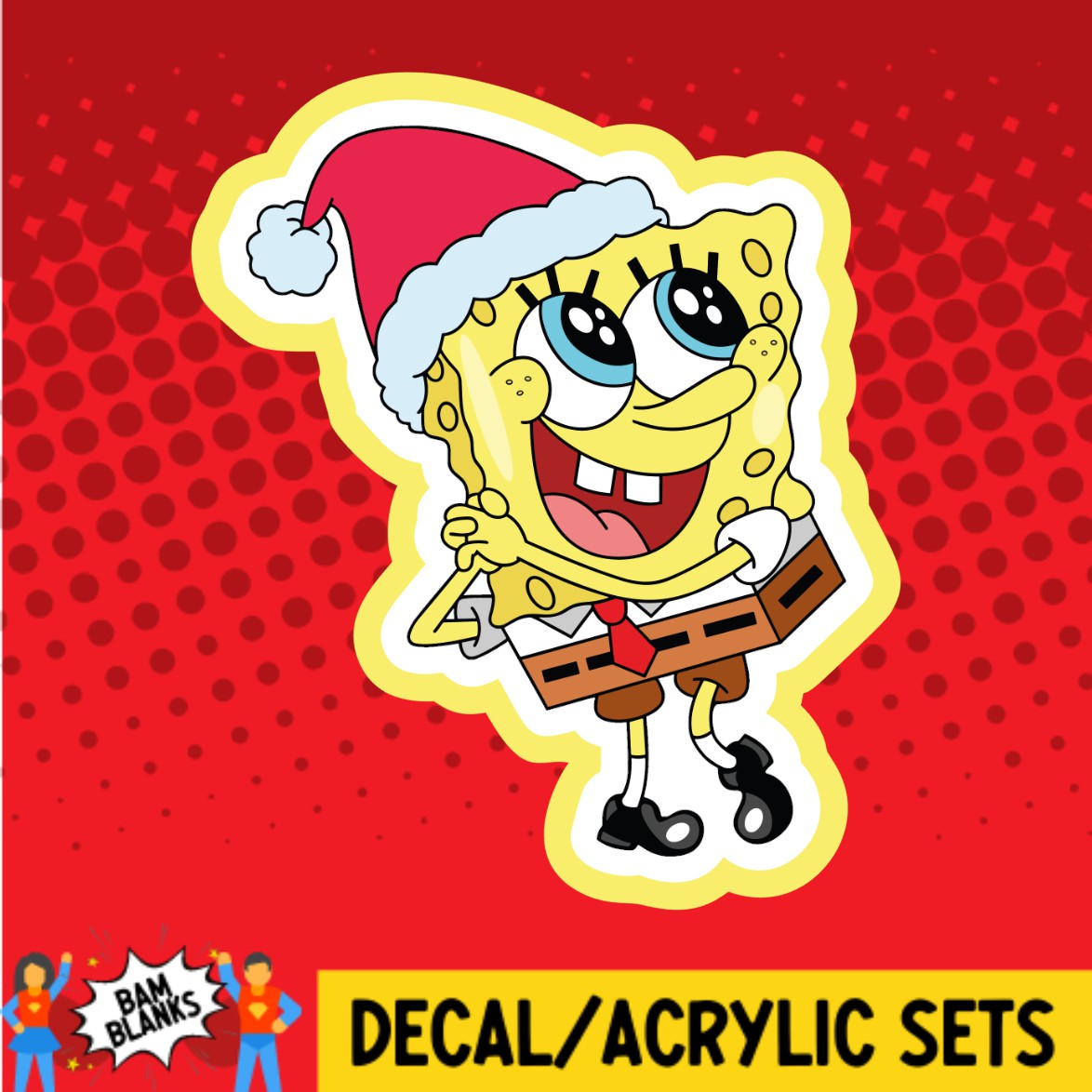 Christmas Sea Sponge - DECAL AND ACRYLIC SHAPE #DA02578 – BAM Blanks ...