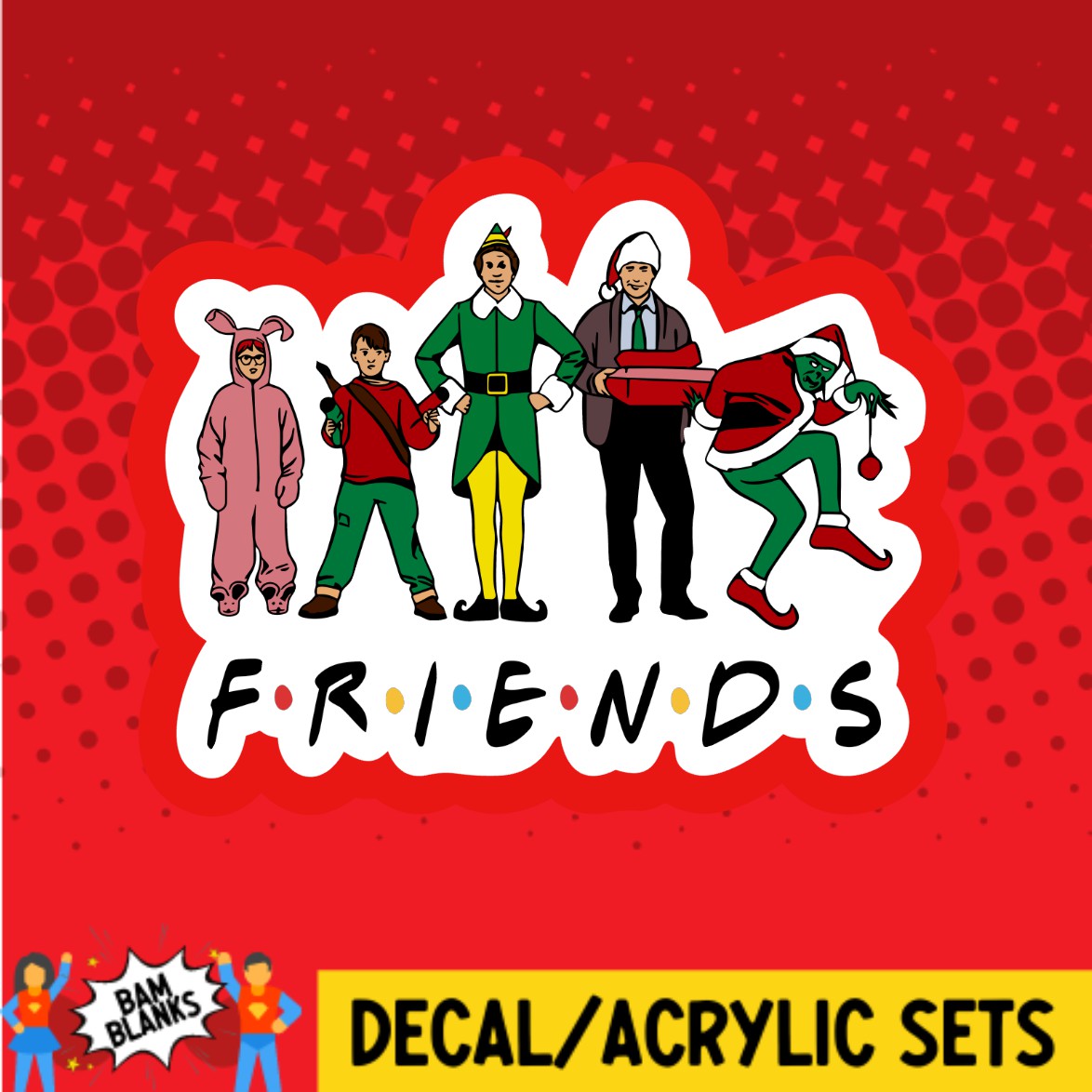 Classic Christmas Friends - DECAL AND ACRYLIC SHAPE #DA03456 – BAM ...
