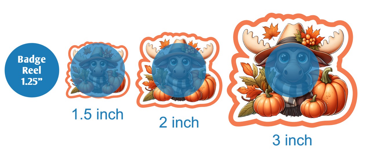 Cute Fall Moose - DECAL AND ACRYLIC SHAPE #DA03237 – BAM Blanks and More