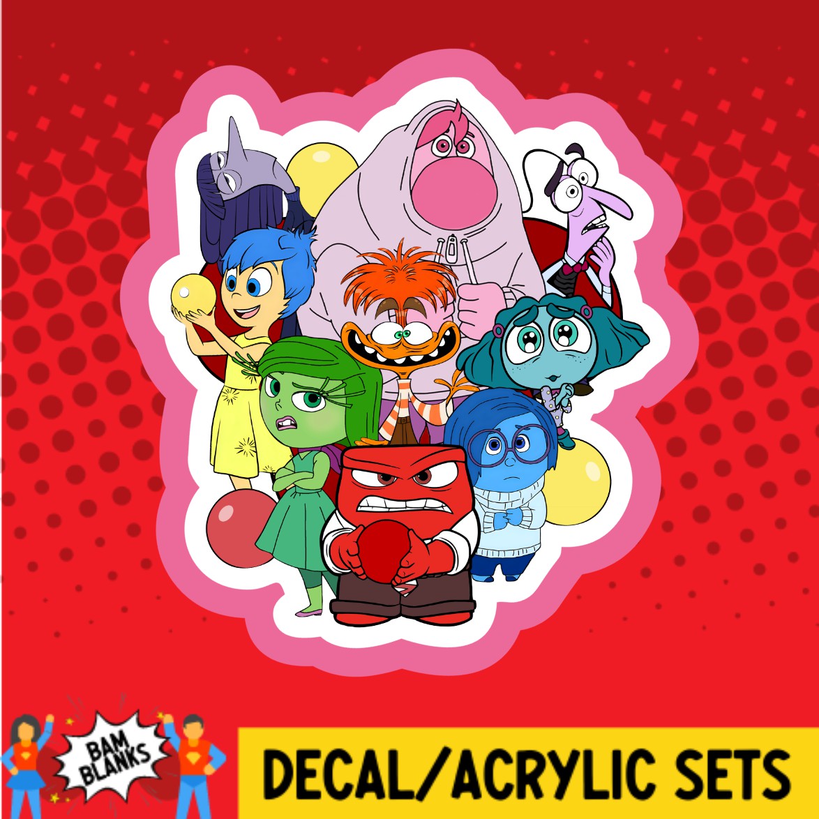 Emotional Characters Group - DECAL AND ACRYLIC SHAPE #DA03161 – BAM ...