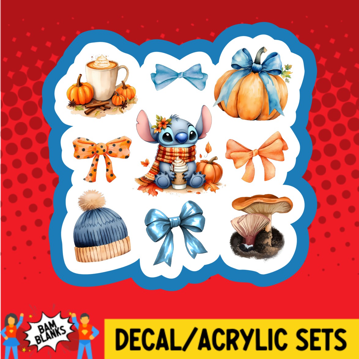 Fall 626 Collage - DECAL AND ACRYLIC SHAPE #DA03205 – BAM Blanks and More