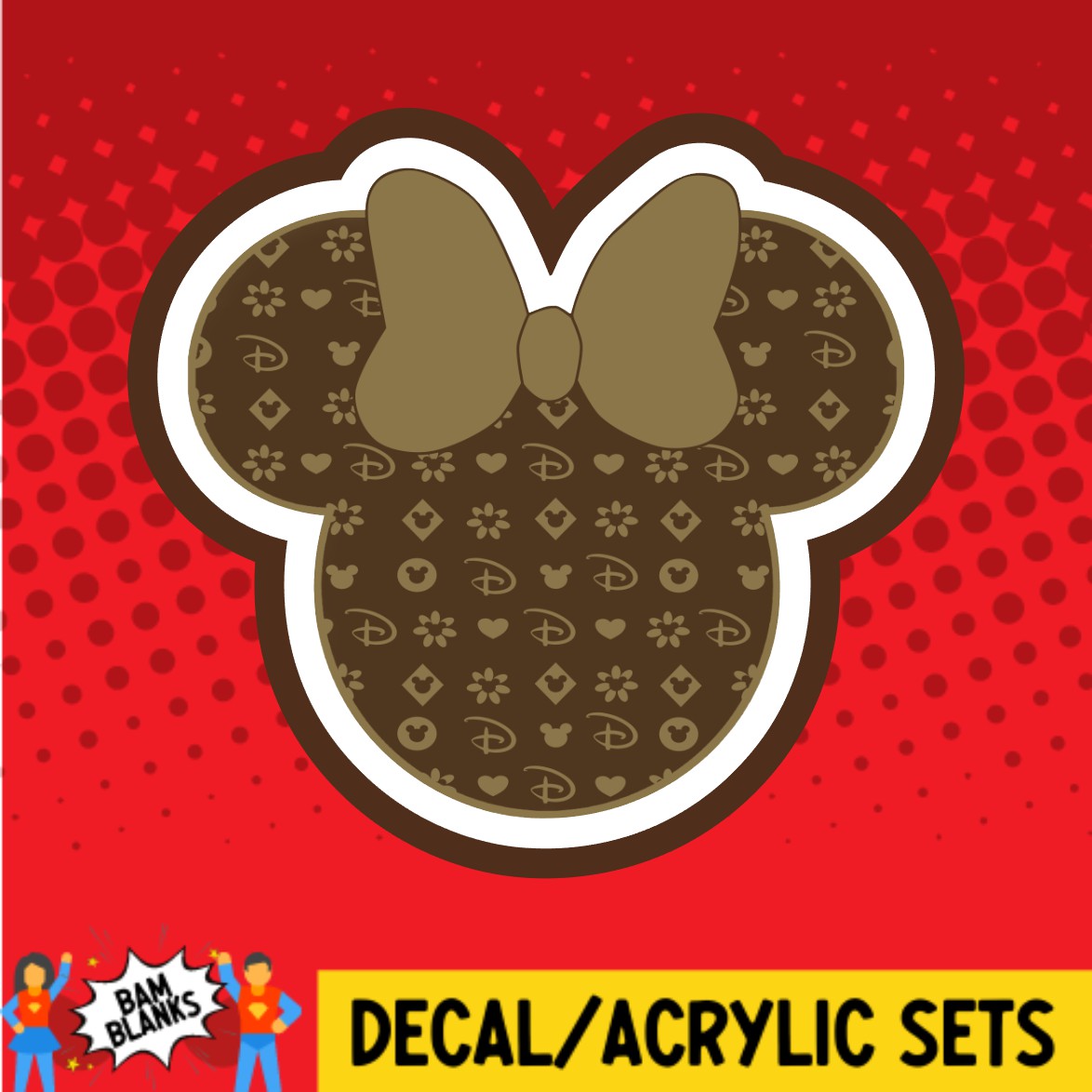 Girl Mouse Designer - DECAL AND ACRYLIC SHAPE #DA02341 – BAM Blanks and ...