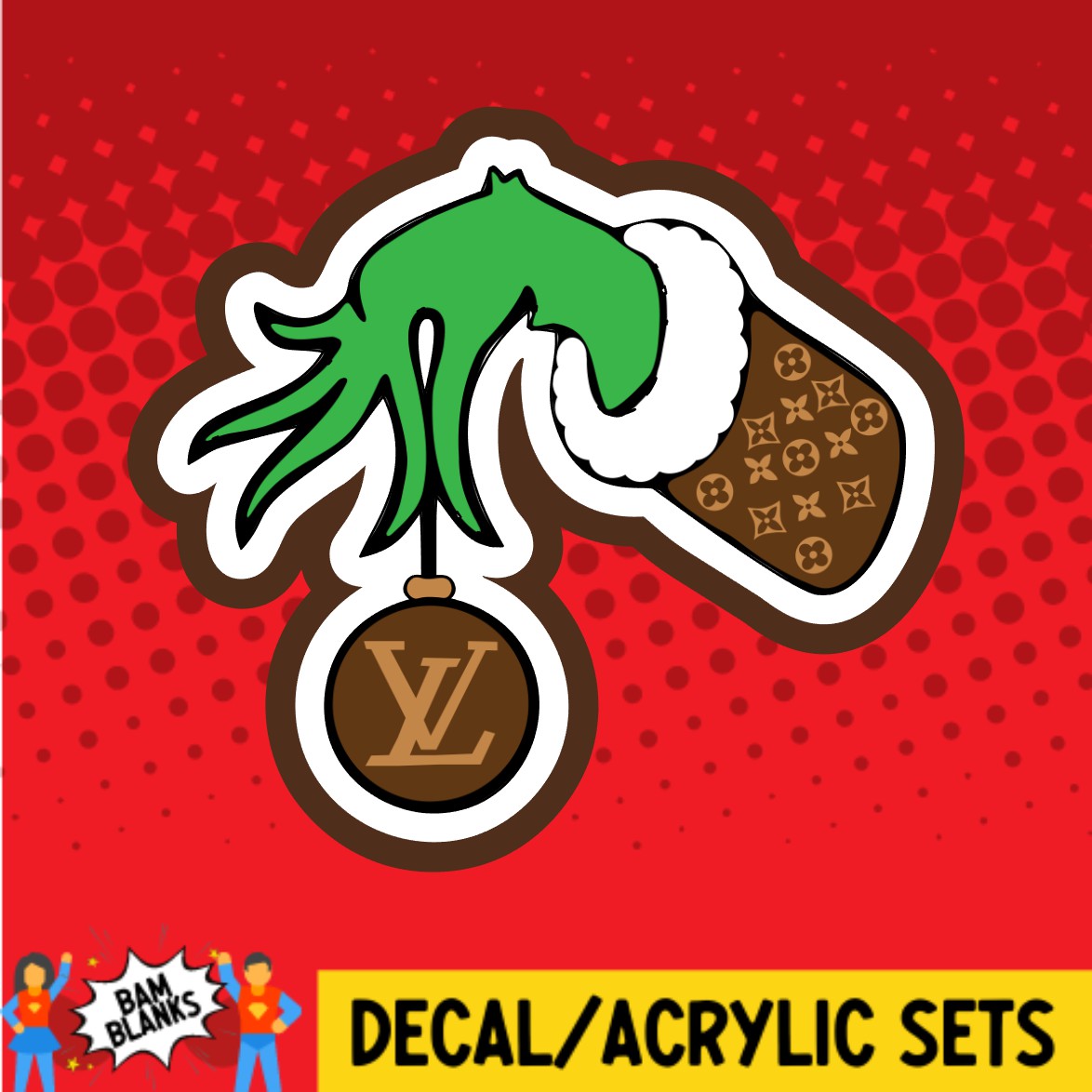 Green Hand Designer 1 - DECAL AND ACRYLIC SHAPE #DA02336 – BAM Blanks ...