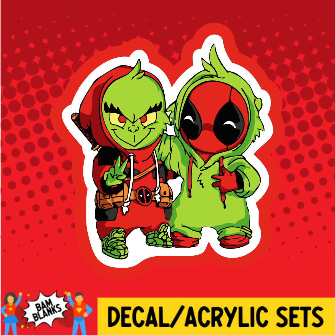 Green Monster and Deadpool - DECAL AND ACRYLIC SHAPE #DA03460 – BAM ...