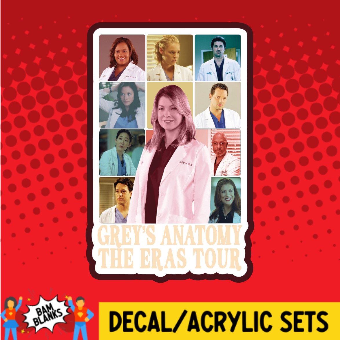 Greys The Eras Tour - DECAL AND ACRYLIC SHAPE #DA02514 – BAM Blanks and ...