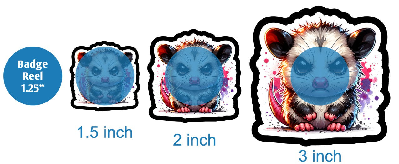 Grumpy Watercolor Opossum - DECAL AND ACRYLIC SHAPE #DA02894 – BAM ...