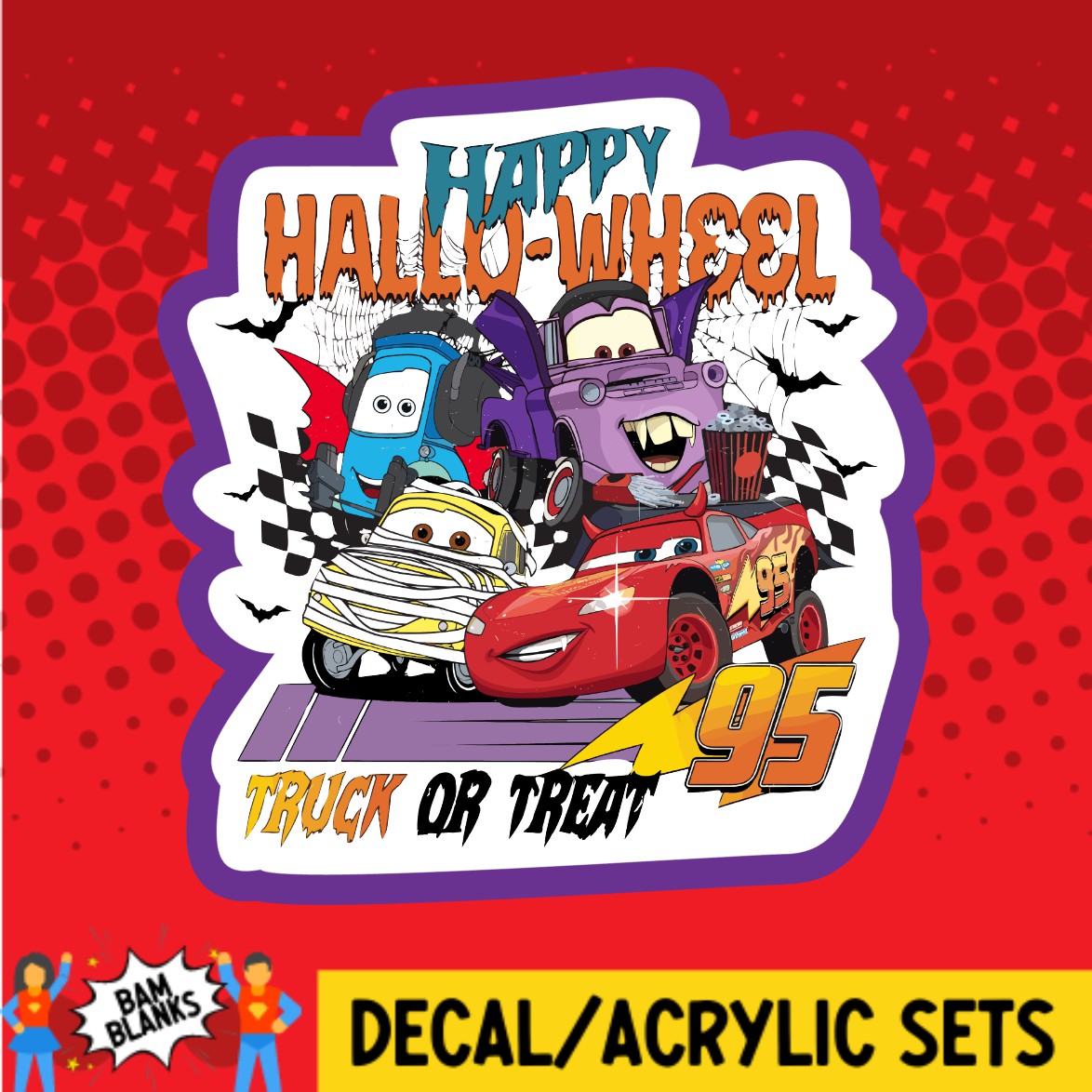 Happy Hallo Wheel - DECAL AND ACRYLIC SHAPE #DA02998 – BAM Blanks and More