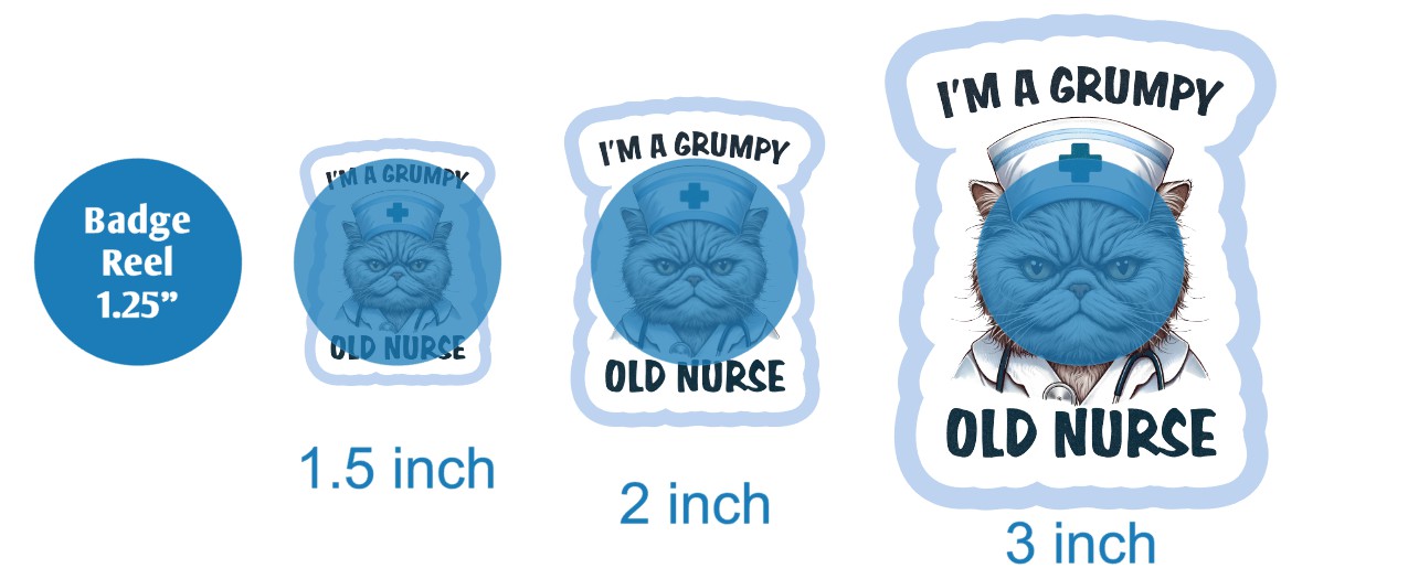 Im A Grumpy Nurse - DECAL AND ACRYLIC SHAPE #DA02356 – BAM Blanks and More