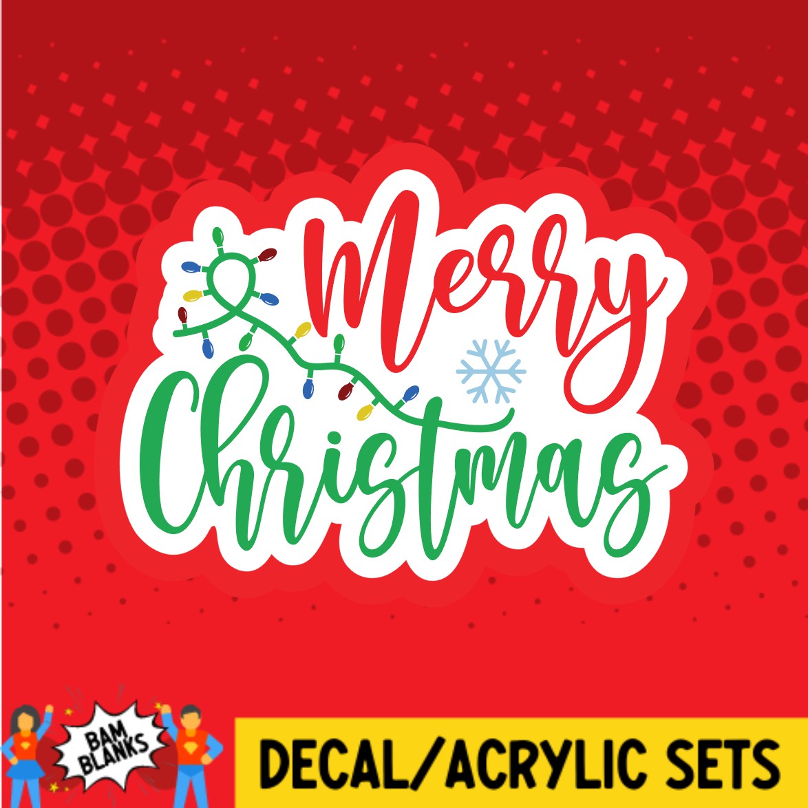 Merry Christmas Lights - DECAL AND ACRYLIC SHAPE #DA02762 – BAM Blanks ...
