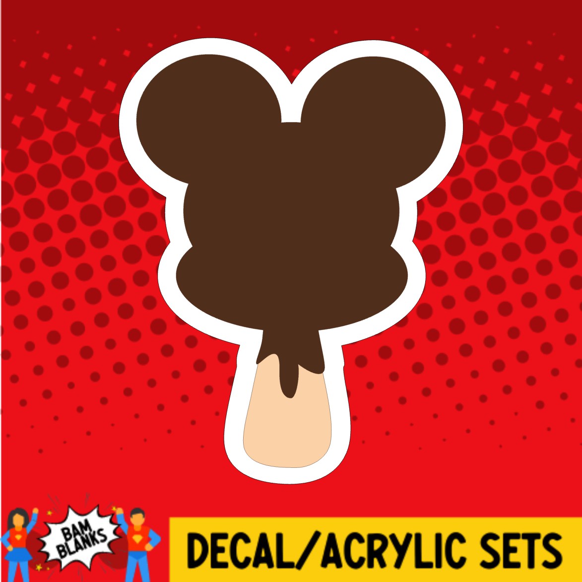 Mouse Ice Cream - DECAL AND ACRYLIC SHAPE #DA01145 – BAM Blanks and More