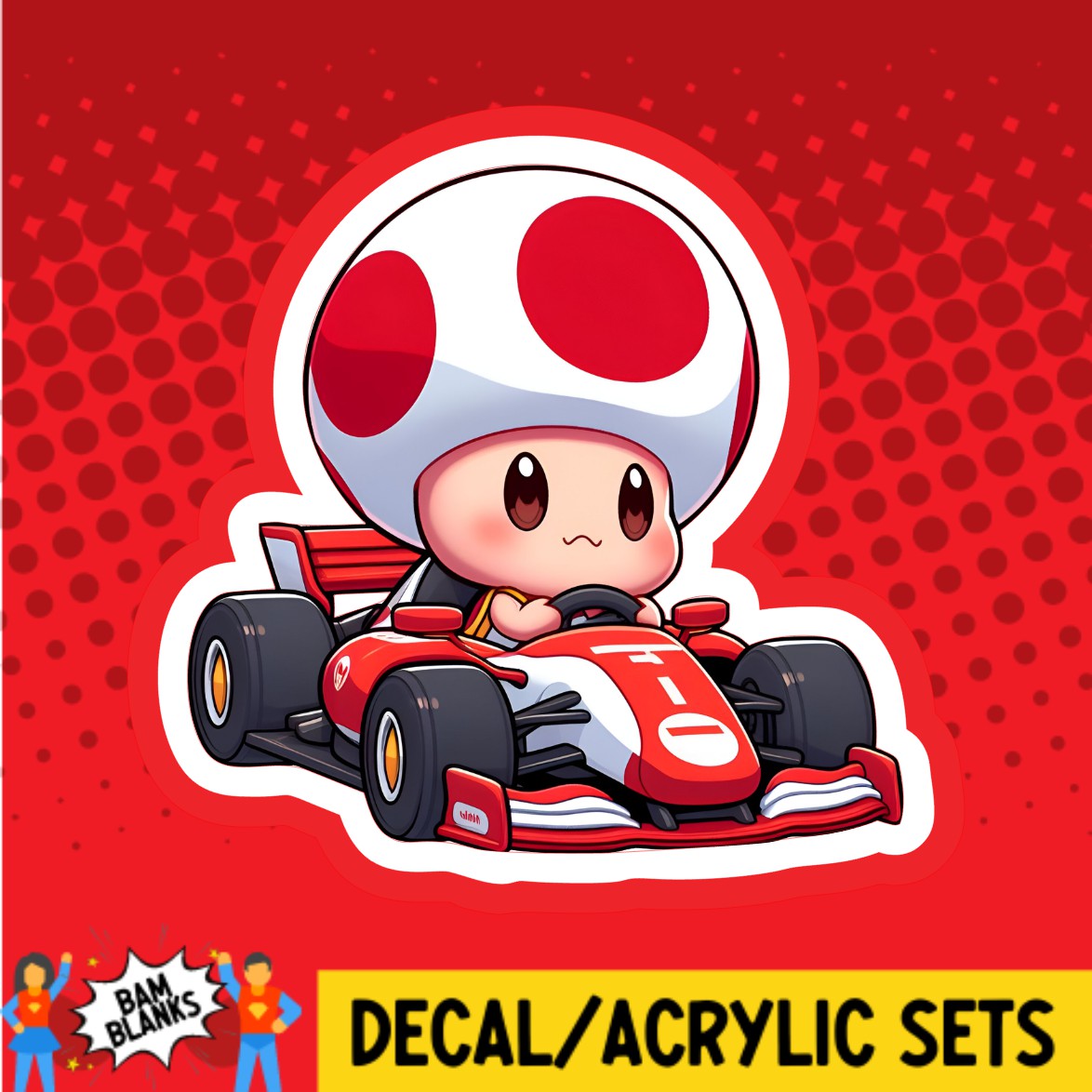 Mushroom Toad - DECAL AND ACRYLIC SHAPE #DA02285 – BAM Blanks and More