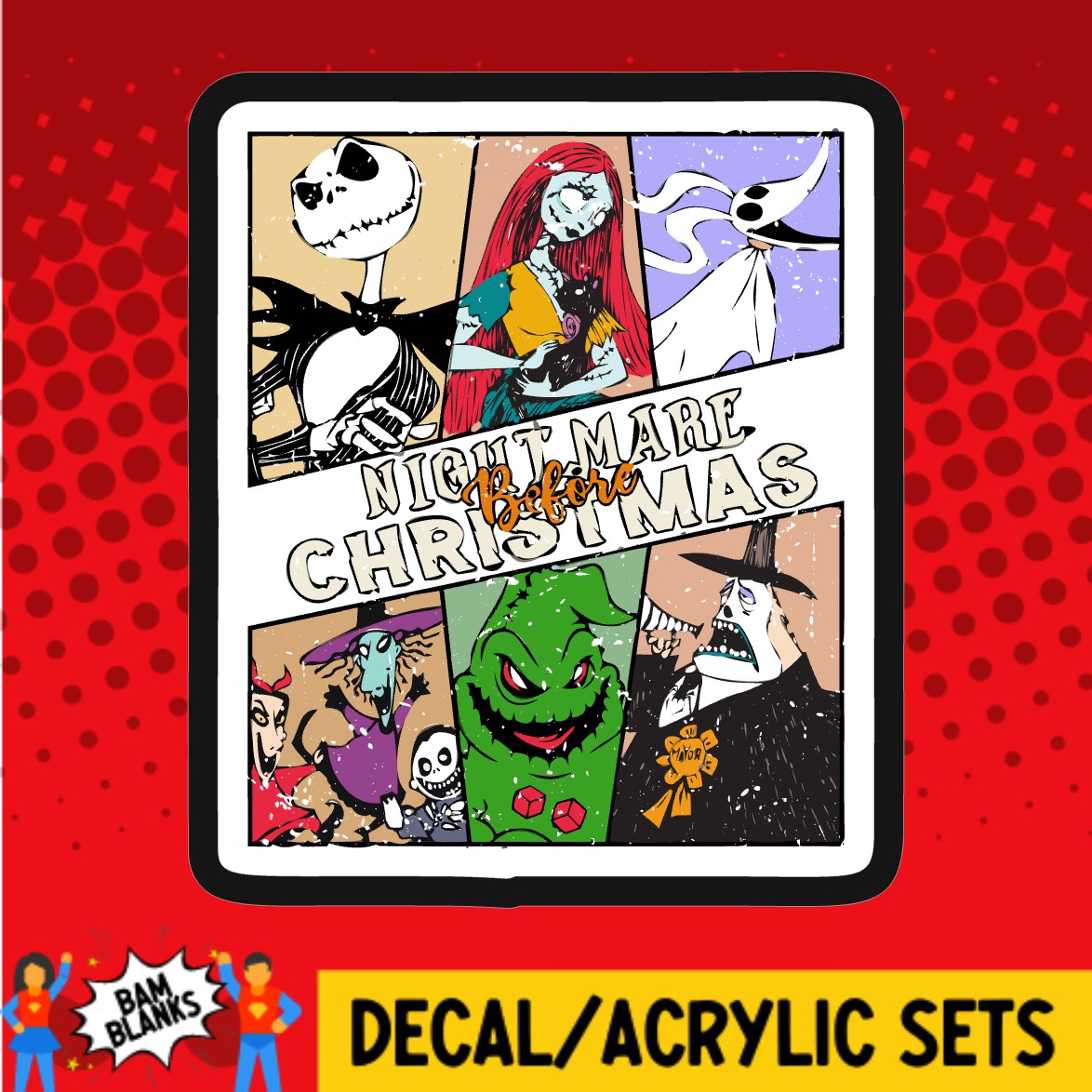 Nightmare Characters - DECAL AND ACRYLIC SHAPE #DA03027 – BAM Blanks ...