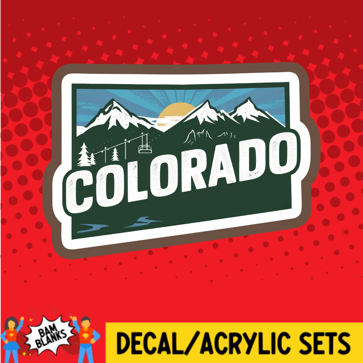 Retro Colorado - DECAL AND ACRYLIC SHAPE #DA03052 – BAM Blanks and More