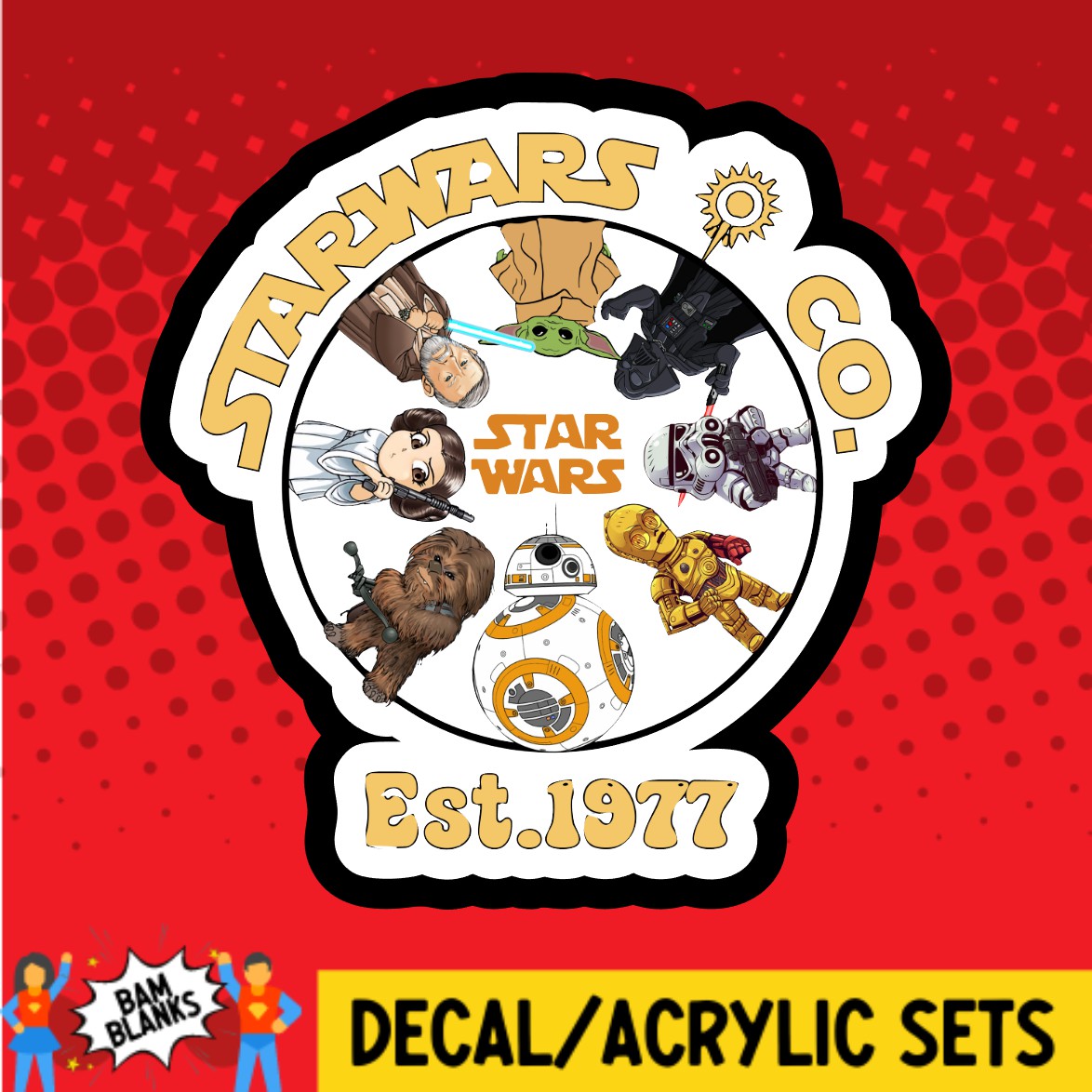 Star and Co - DECAL AND ACRYLIC SHAPE #DA02434 – BAM Blanks and More