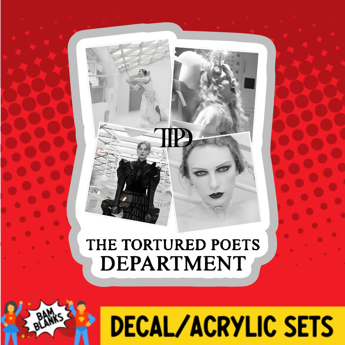 TTPD Collage - DECAL AND ACRYLIC SHAPE #DA02585 – BAM Blanks and More