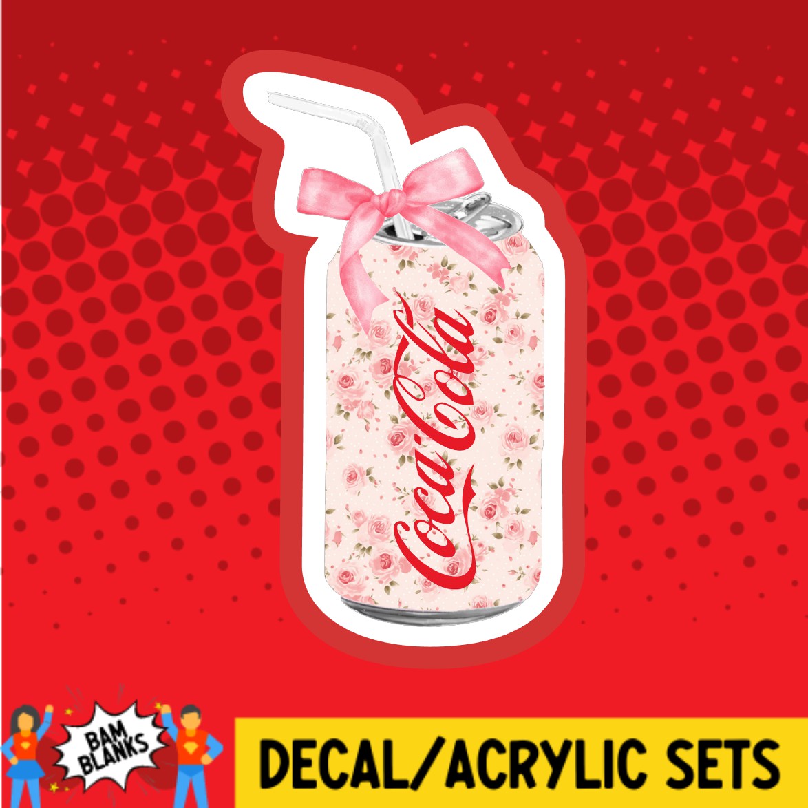 Vintage Rose Coke - DECAL AND ACRYLIC SHAPE #DA03478 – BAM Blanks and More