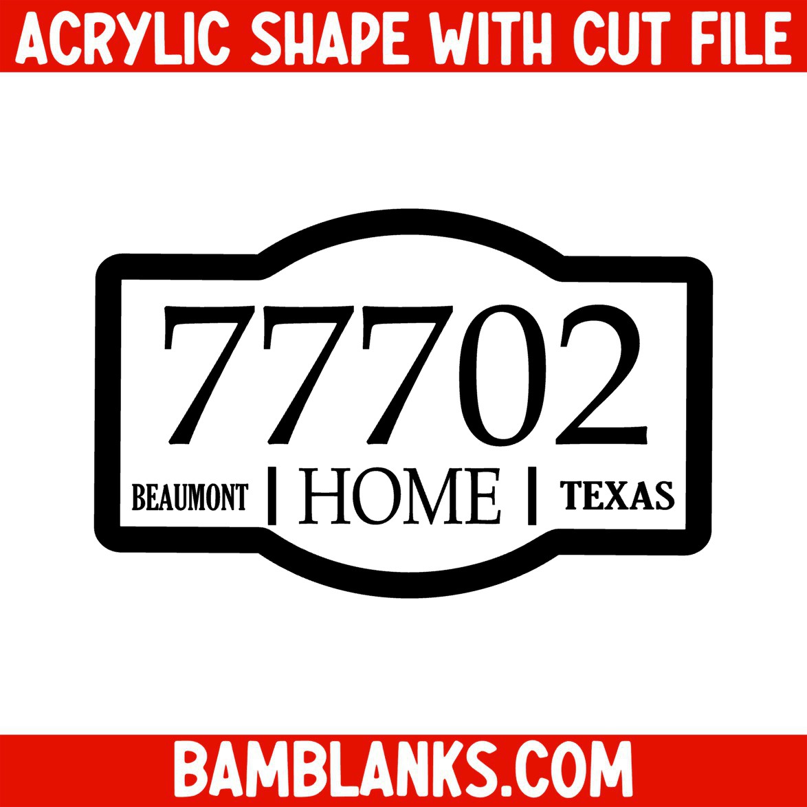 Zip Code Sign - Acrylic Shape #1941 – BAM Blanks and More