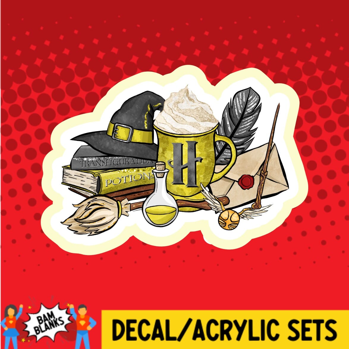 HP Badger House - DECAL AND ACRYLIC SHAPE #DA01841 – BAM Blanks and More