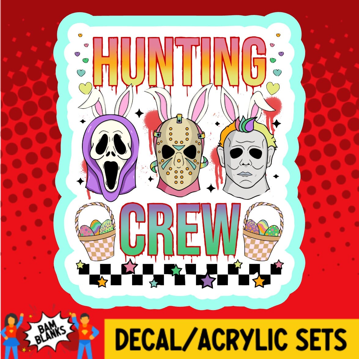 Hunting Crew Horror - DECAL AND ACRYLIC SHAPE #DA02068 – BAM Blanks and ...