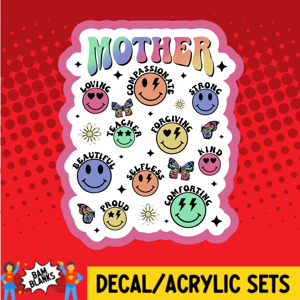 Mother Is - DECAL AND ACRYLIC SHAPE #DA01940 – BAM Blanks and More