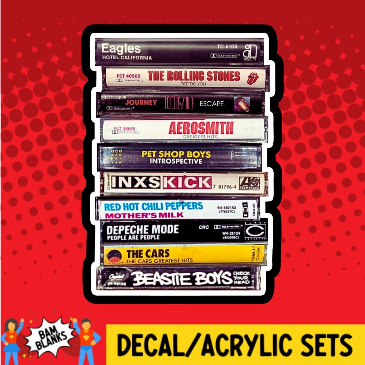 Rock Tapes - DECAL AND ACRYLIC SHAPE #DA02120 – BAM Blanks and More