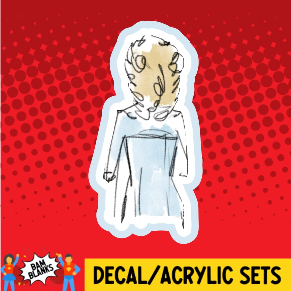 Snow Queen Back View - DECAL AND ACRYLIC SHAPE #DA02005 – BAM Blanks ...