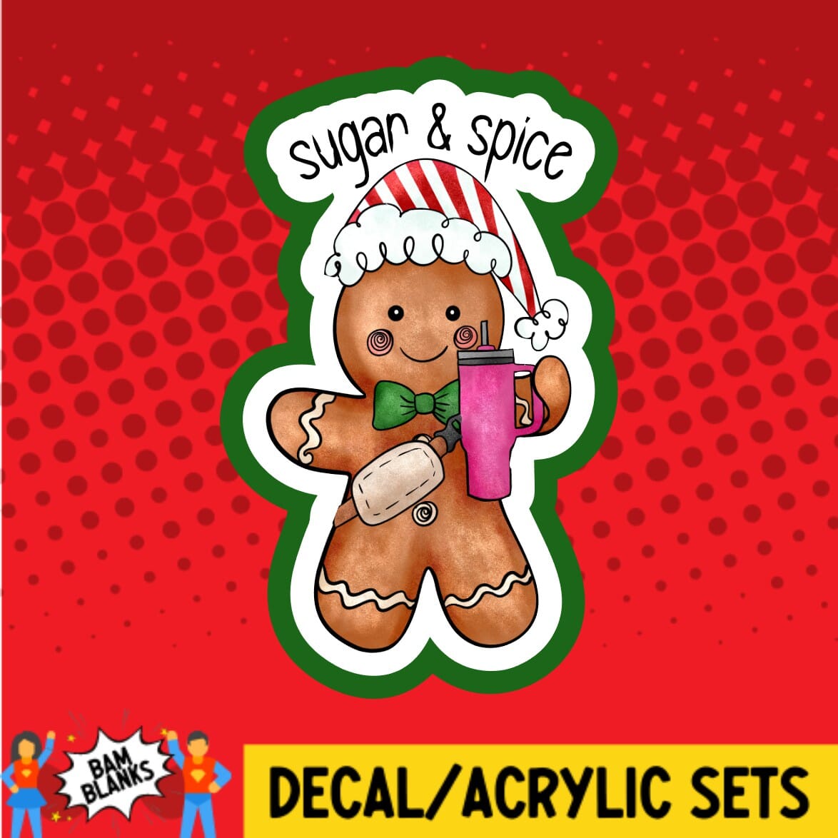 Sugar and Spice Gingerbread - DECAL AND ACRYLIC SHAPE #DA01638 – BAM ...