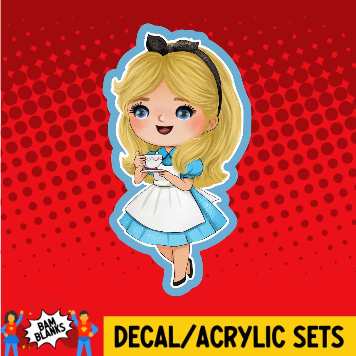 Alice 2 - DECAL AND ACRYLIC SHAPE #DA01417 – BAM Blanks and More