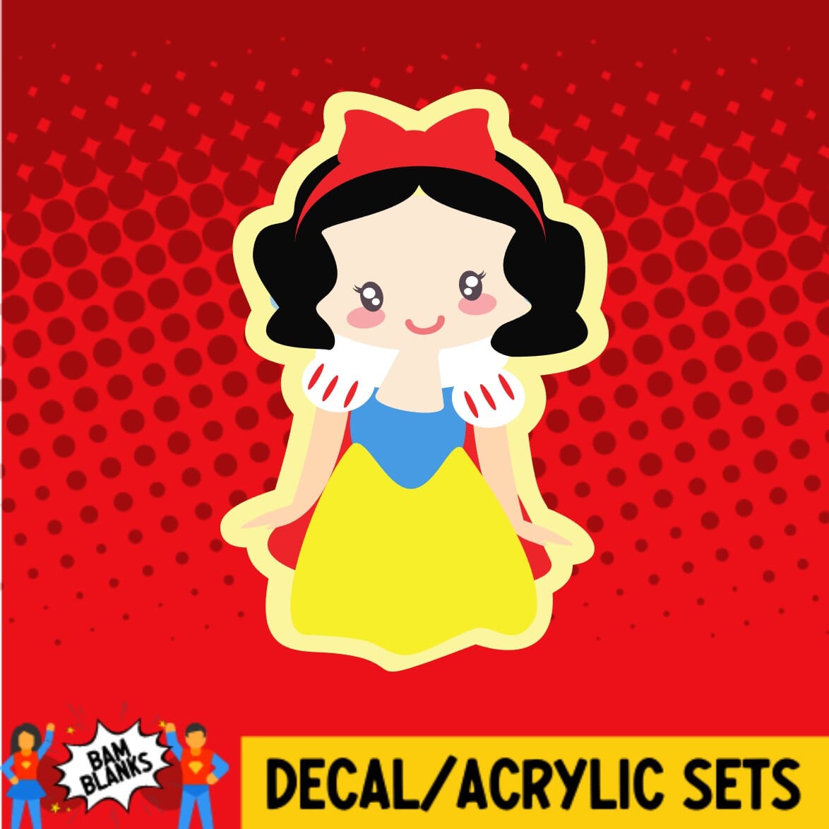 Apple Princess - DECAL AND ACRYLIC SHAPE #DA01003 – BAM Blanks and More