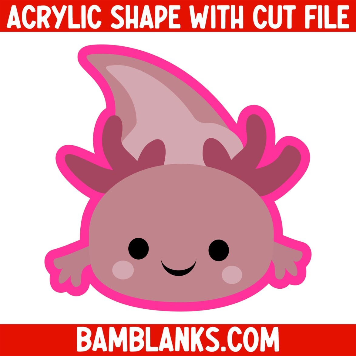 Axolotl - Acrylic Shape #2004 – BAM Blanks and More