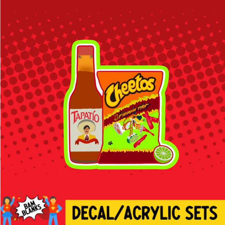 Cheetos and Tapatio - DECAL AND ACRYLIC SHAPE #DA01110 – BAM Blanks and ...