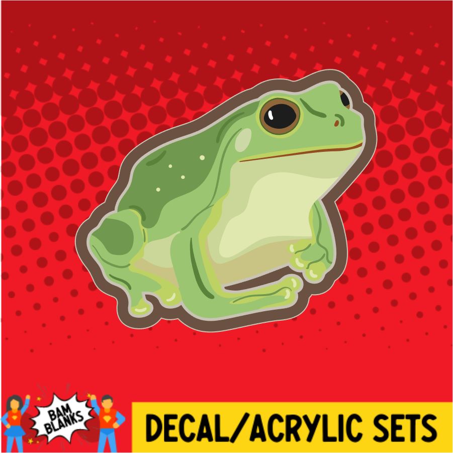 Cottagecore Frog - DECAL AND ACRYLIC SHAPE #DA0006 – BAM Blanks and More