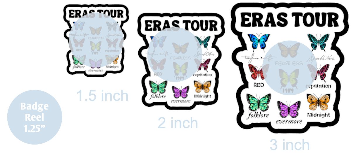 Eras Tour Butterflies - DECAL AND ACRYLIC SHAPE #DA0526 – BAM Blanks ...