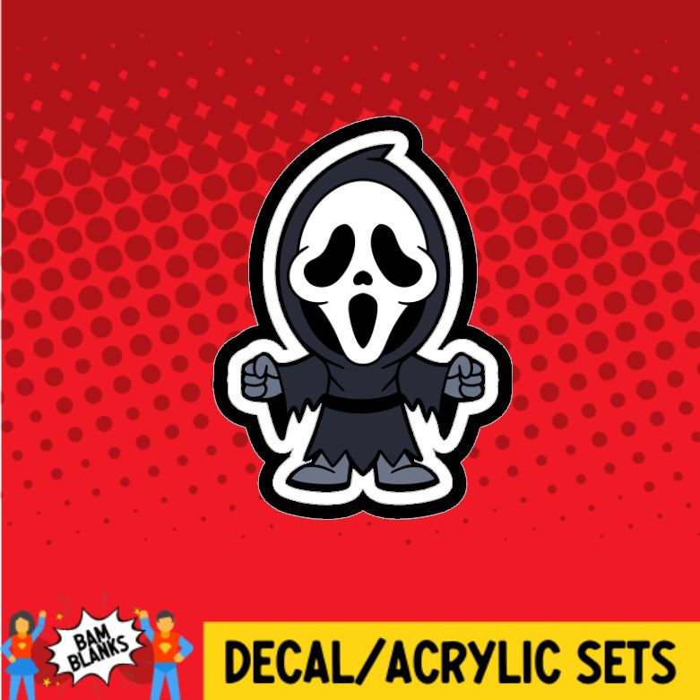 Ghost Face 2 - DECAL AND ACRYLIC SHAPE #DA01161 – BAM Blanks and More