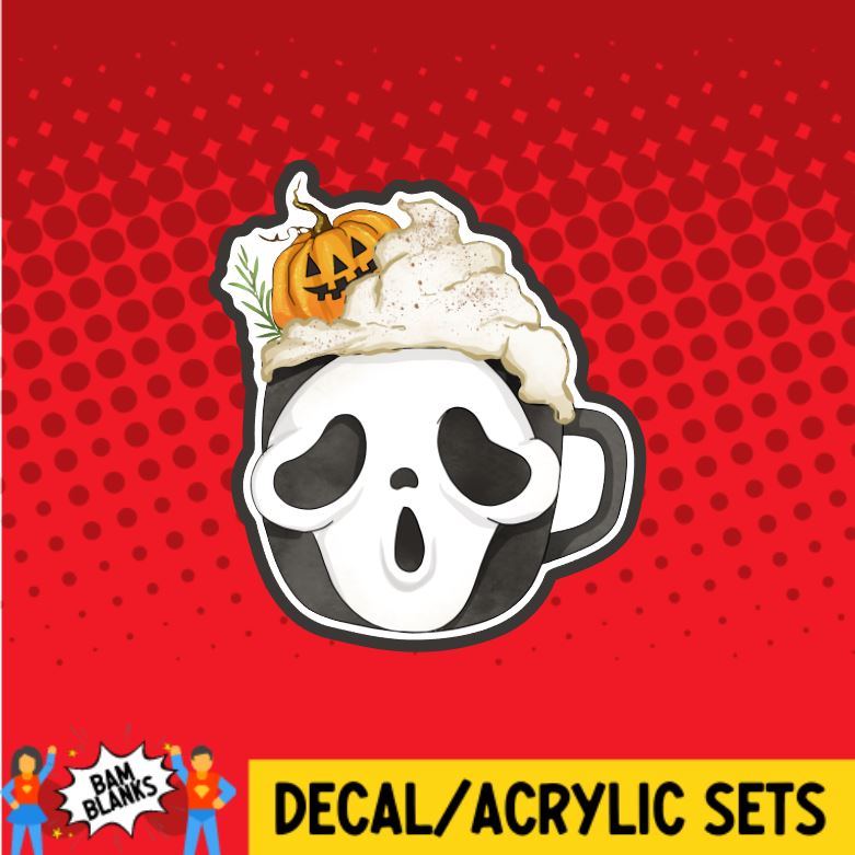 Ghost Face Mug - DECAL AND ACRYLIC SHAPE #DA01160 – BAM Blanks and More
