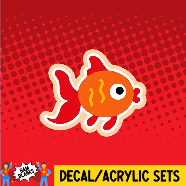 Goldfish - DECAL AND ACRYLIC SHAPE #DA0923 – BAM Blanks and More