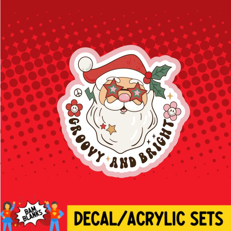 Groovy And Bright Decal And Acrylic Shape Da0324 Bam Blanks And More