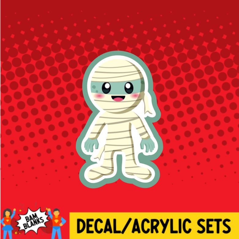 Mummy 2 - DECAL AND ACRYLIC SHAPE #DA0393 – BAM Blanks and More