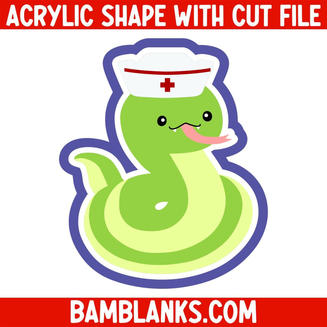 Nurse Snake - Acrylic Shape #2455 – BAM Blanks and More