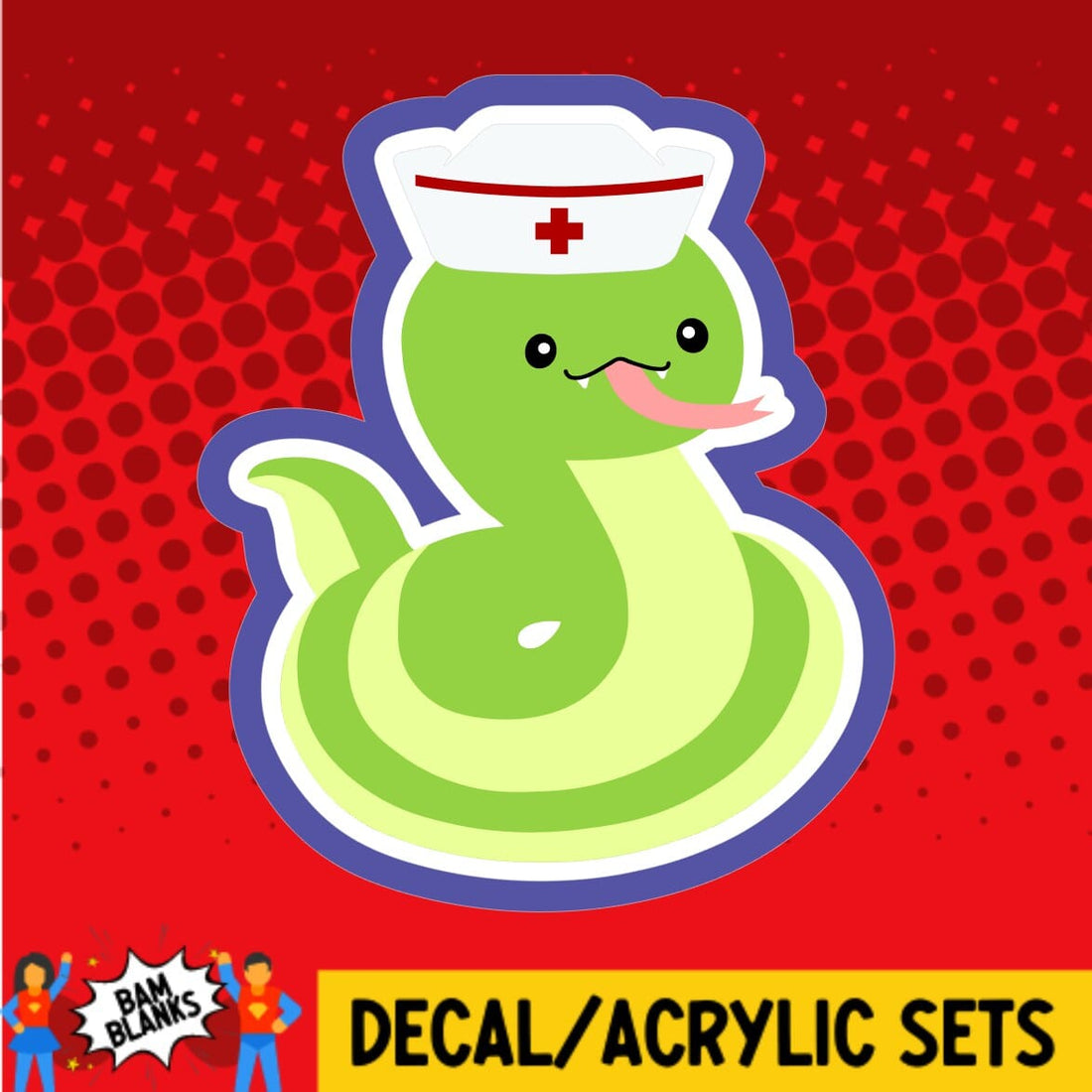 Nurse Snake - DECAL AND ACRYLIC SHAPE #DA01294 – BAM Blanks and More