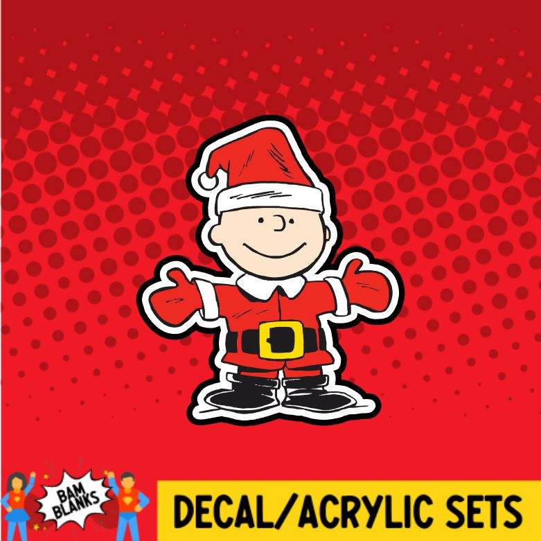 Santa Charlie - DECAL AND ACRYLIC SHAPE #DA01074 – BAM Blanks and More