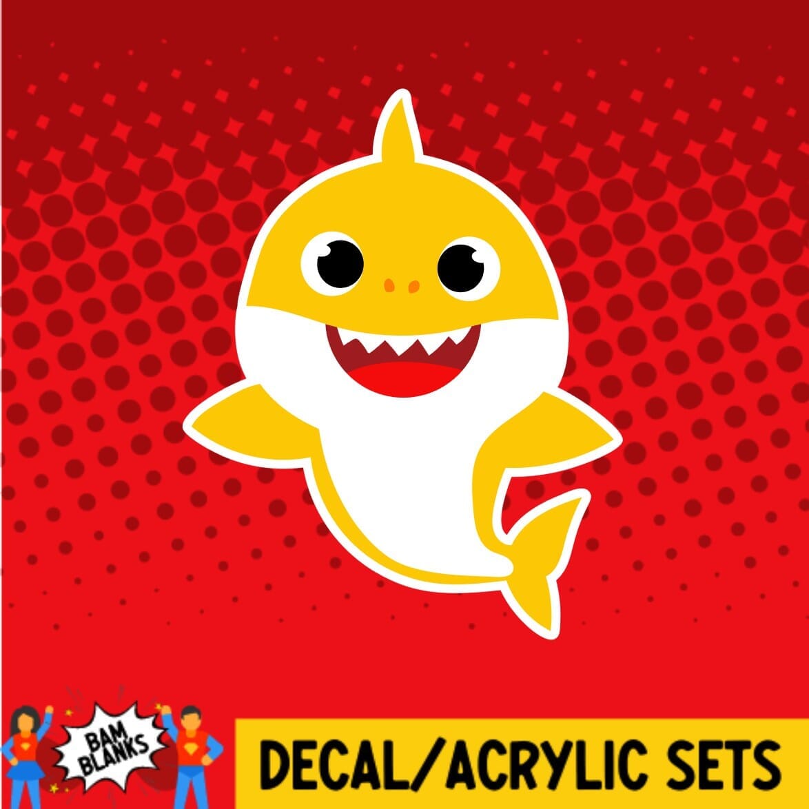 Shark Boy - DECAL AND ACRYLIC SHAPE #DA01150 – BAM Blanks and More