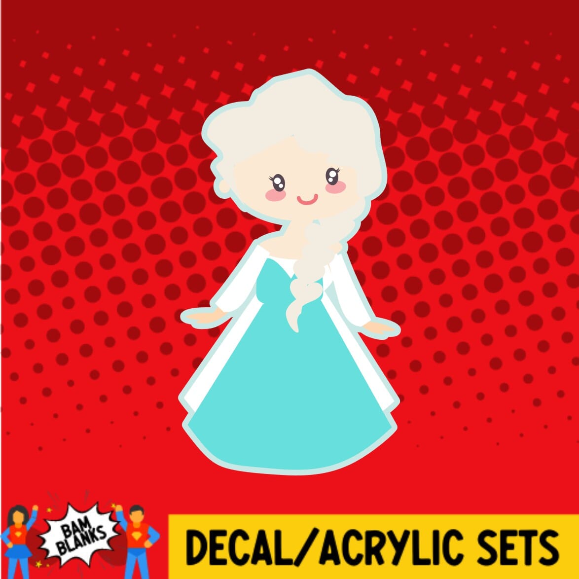 Snow Queen - DECAL AND ACRYLIC SHAPE #DA01079 – BAM Blanks and More