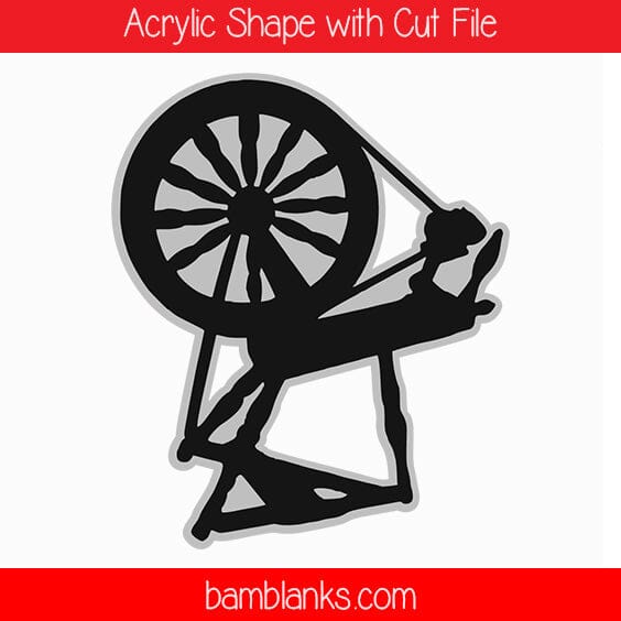 Spinning Wheel - Acrylic Shape #543 – BAM Blanks and More